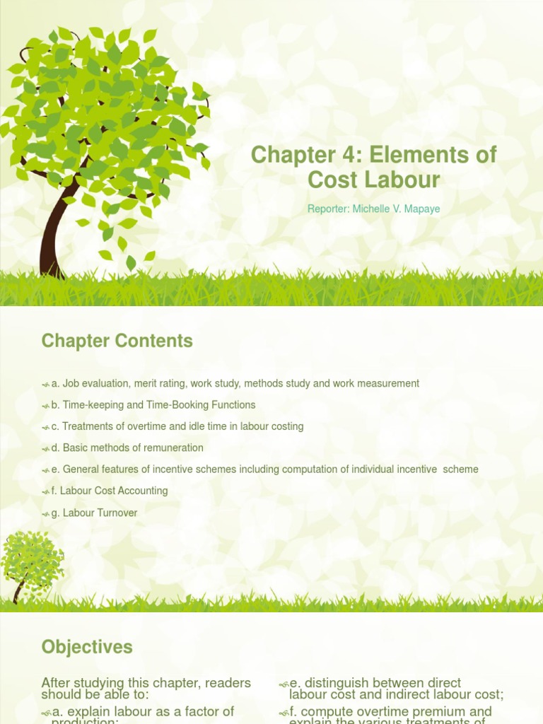 Chapter 4: Elements of Labour | PDF | Piece Work | Overtime