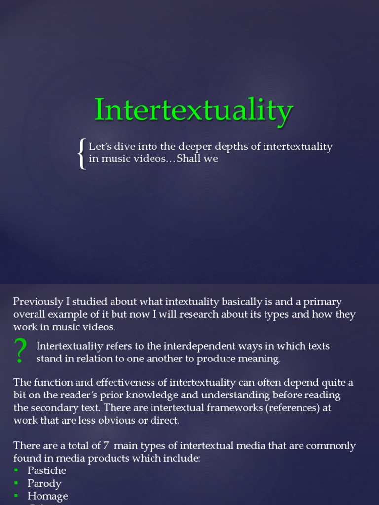Intertextuality | PDF | Intertextuality | Parody