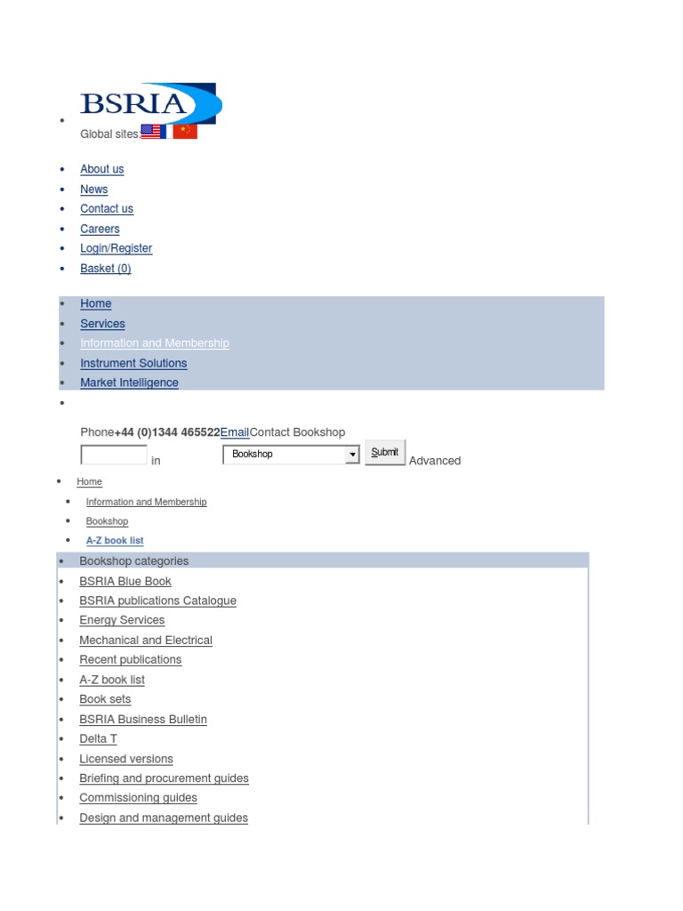 BSRIA A-Z List | PDF | Hvac | Ventilation (Architecture)