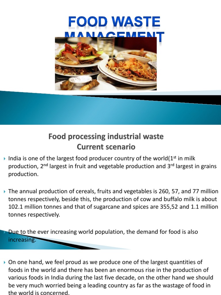 Food Waste Management - Saf | PDF | Waste Management | Waste