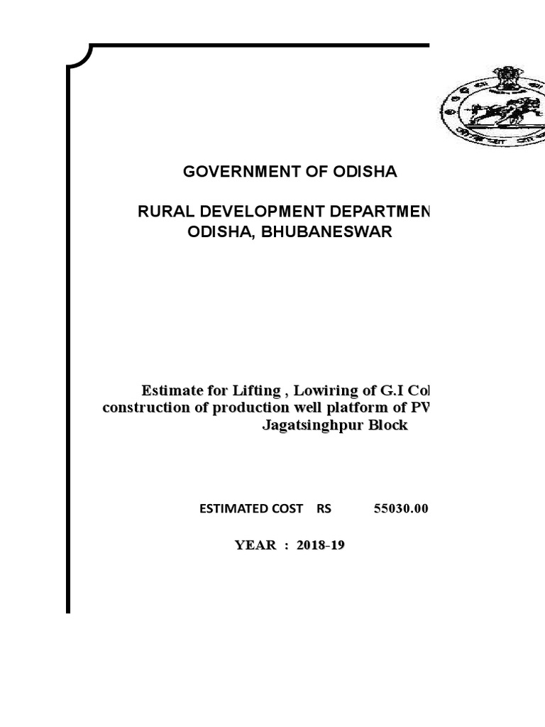 Eastimate of ESR | PDF | Drinking Water | Water Supply