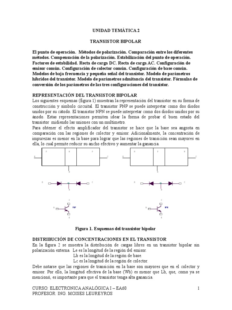 Un - Tem 2 - Transistores Bipolares | PDF | Transistor de unión bipolar ...