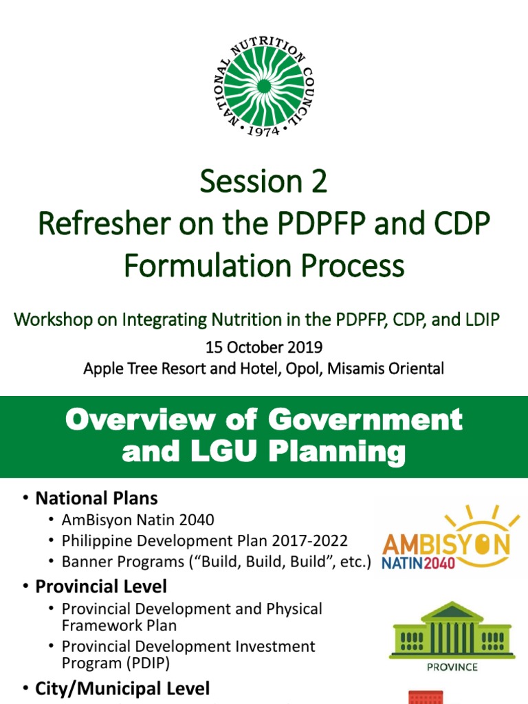 Session 2 - Refresher On PDPFP and CDP (9.20.2019) | PDF | Economies ...