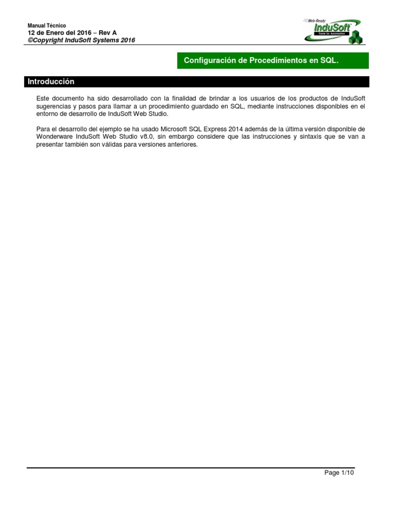 Procedimientos SQL | PDF | SQL | Tabla (base de datos)