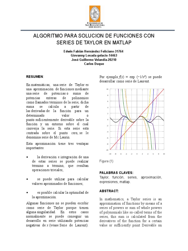 Ejemplo de Paper para Proyecto Word | PDF | Derivado | Ecuaciones