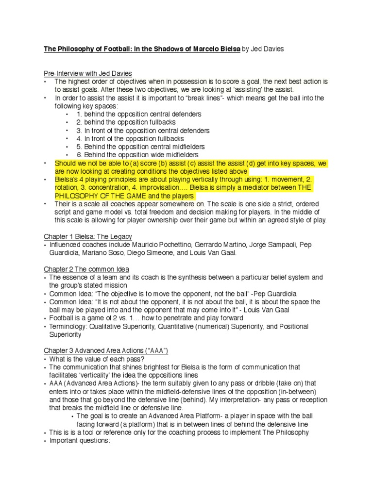 The Philosophy of Football: in The Shadows of Marcelo Bielsa by Jed ...