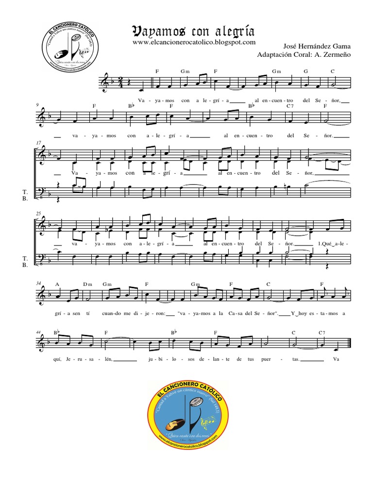 Vayamos Con Alegría Partitura | PDF
