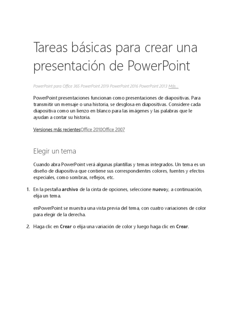 Crear Presentaciones Efectivas en PowerPoint | PDF | Microsoft ...
