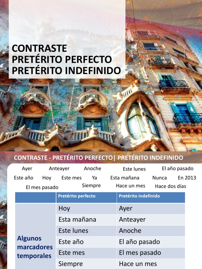 Contraste Pretérito Imperfecto/indefinido | PDF | Lingüística | Gramática