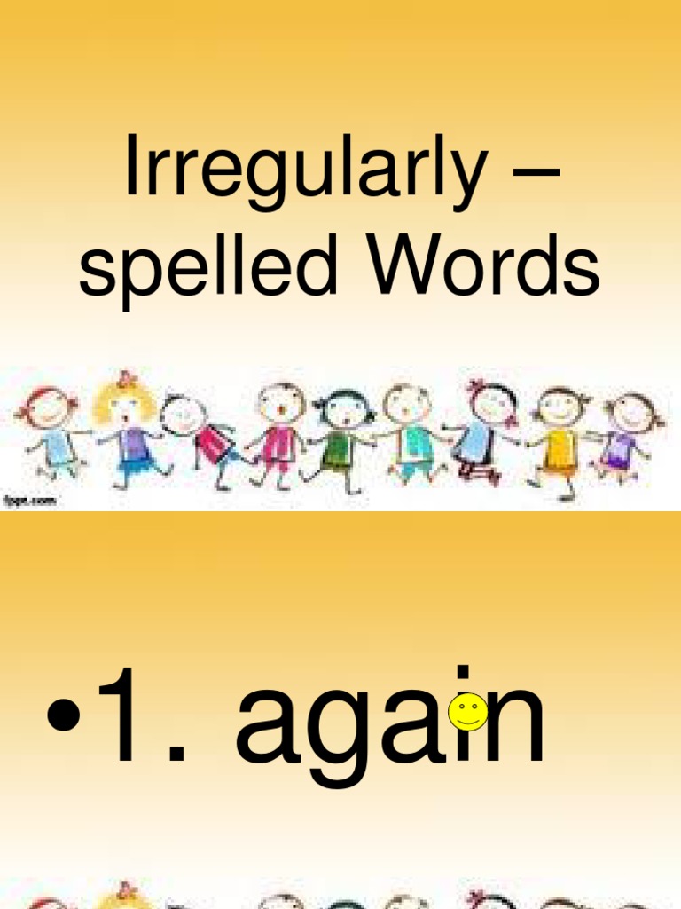 English Irreg - Words | PDF