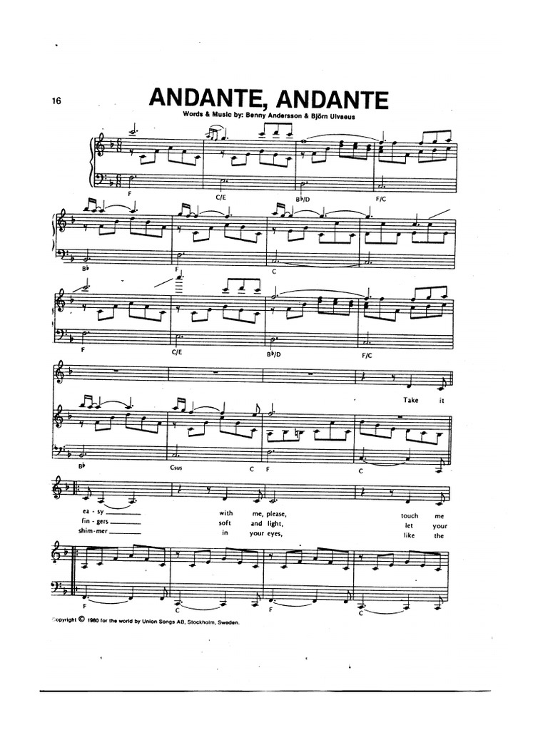 ABBA Andante Andante PDF | PDF