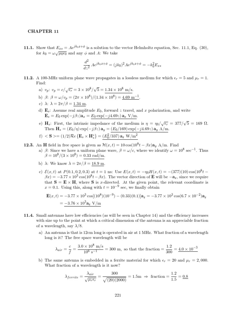 Engineering Electromagnetics 8th Edition - Full Solutions Manual by ...