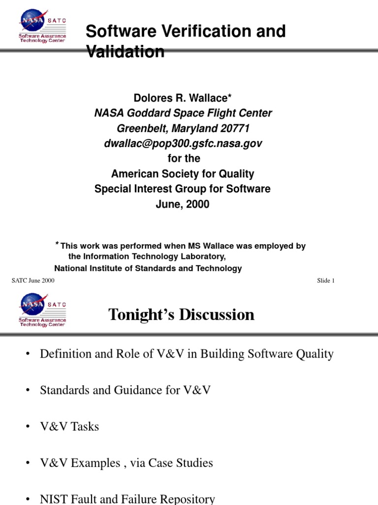 Software Verification and Validation | PDF | Software Testing ...