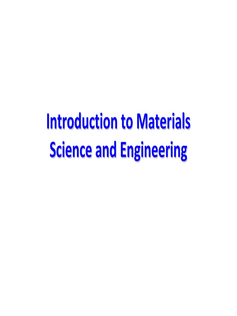 Introduction to the Fundamental Structure-Property Relationships in Materials Science and ...