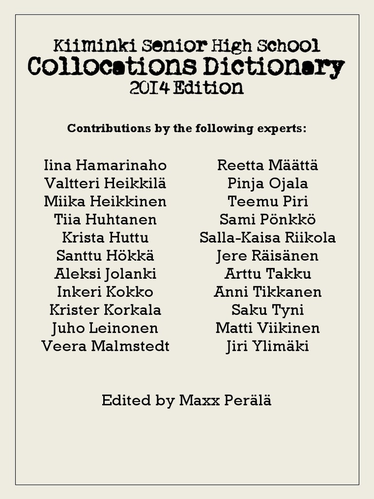 Collocation Dictionary | PDF | Sea | Sky