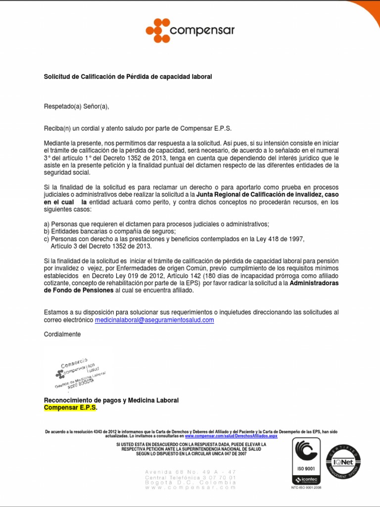 Informe Compensar | PDF | Pensión | Justicia