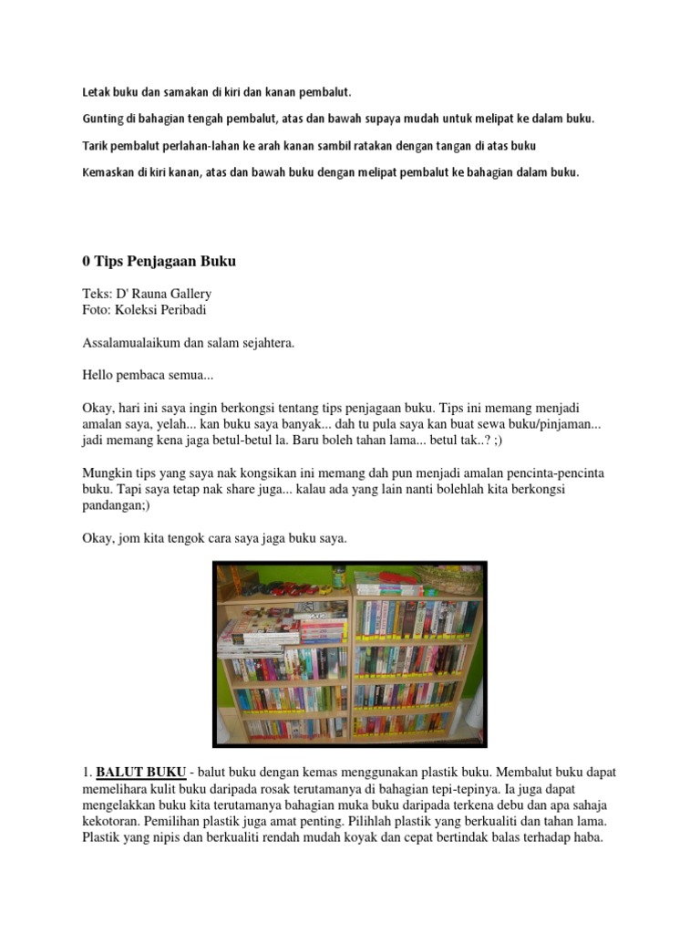 Cara Membalut Buku | PDF