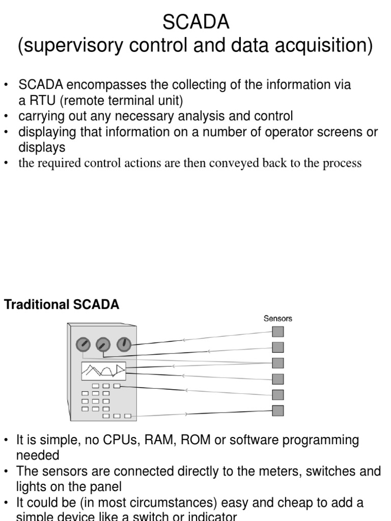 Scada (Supervisory Control and Data Acquisition) | PDF | Osi Model | Scada