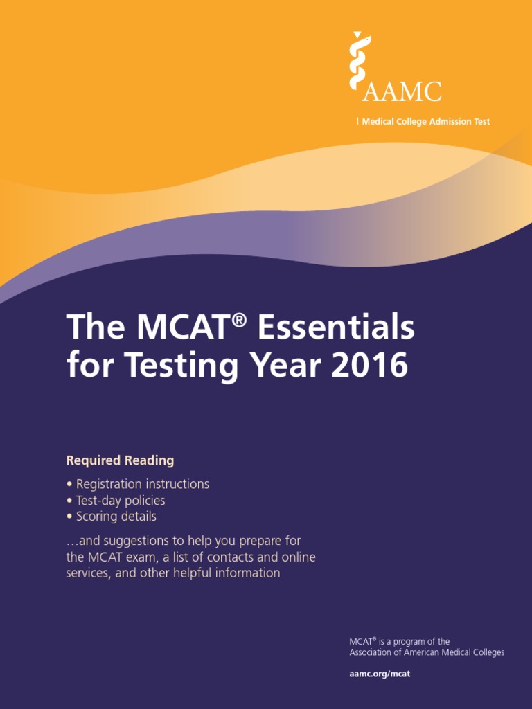The Mcat Essentials For Testing Year 2016: Required Reading | PDF ...