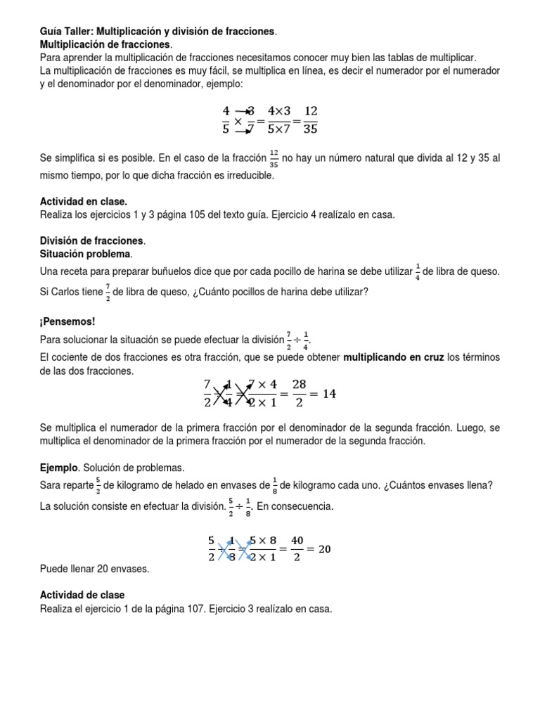 Problema De Multiplicación De Fracciones 245921 | Multiplicación De