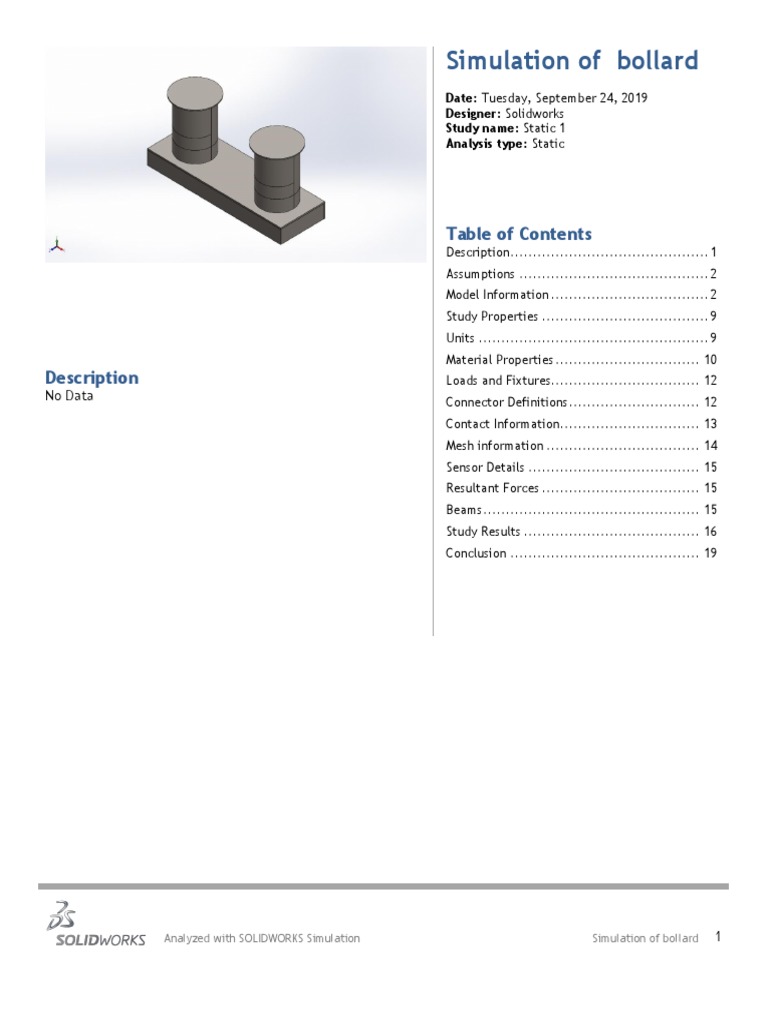Bollard Test | PDF | Density | Young's Modulus