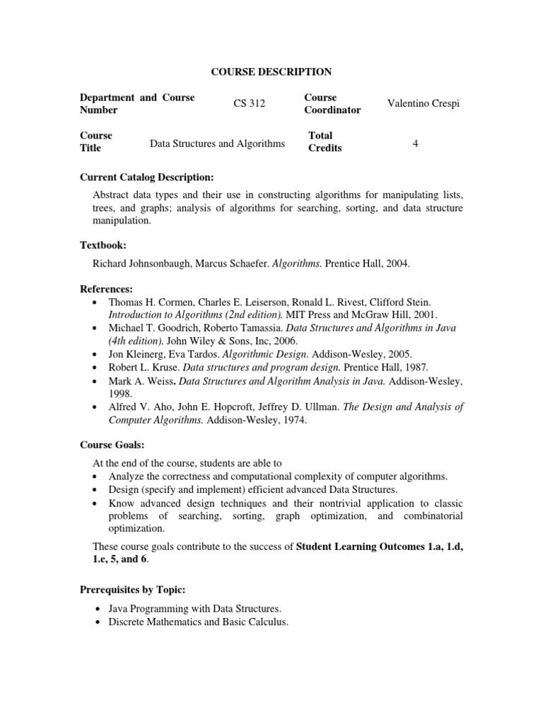 cs312 PDF | PDF | Algorithms | Algorithms And Data Structures