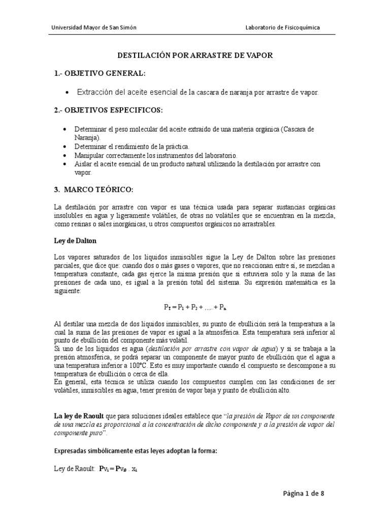 Practica 8 Lab Fsq.... | PDF | Destilación | Líquidos