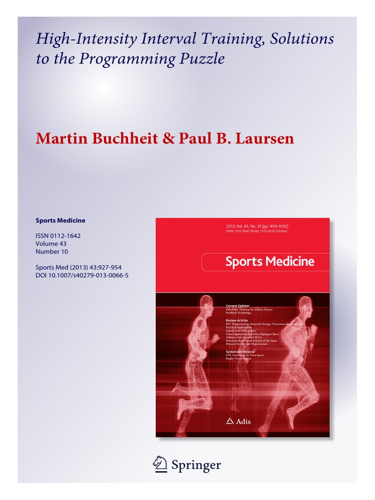 High-Intensity Interval Training, Solutions To The Programming Puzzle ...