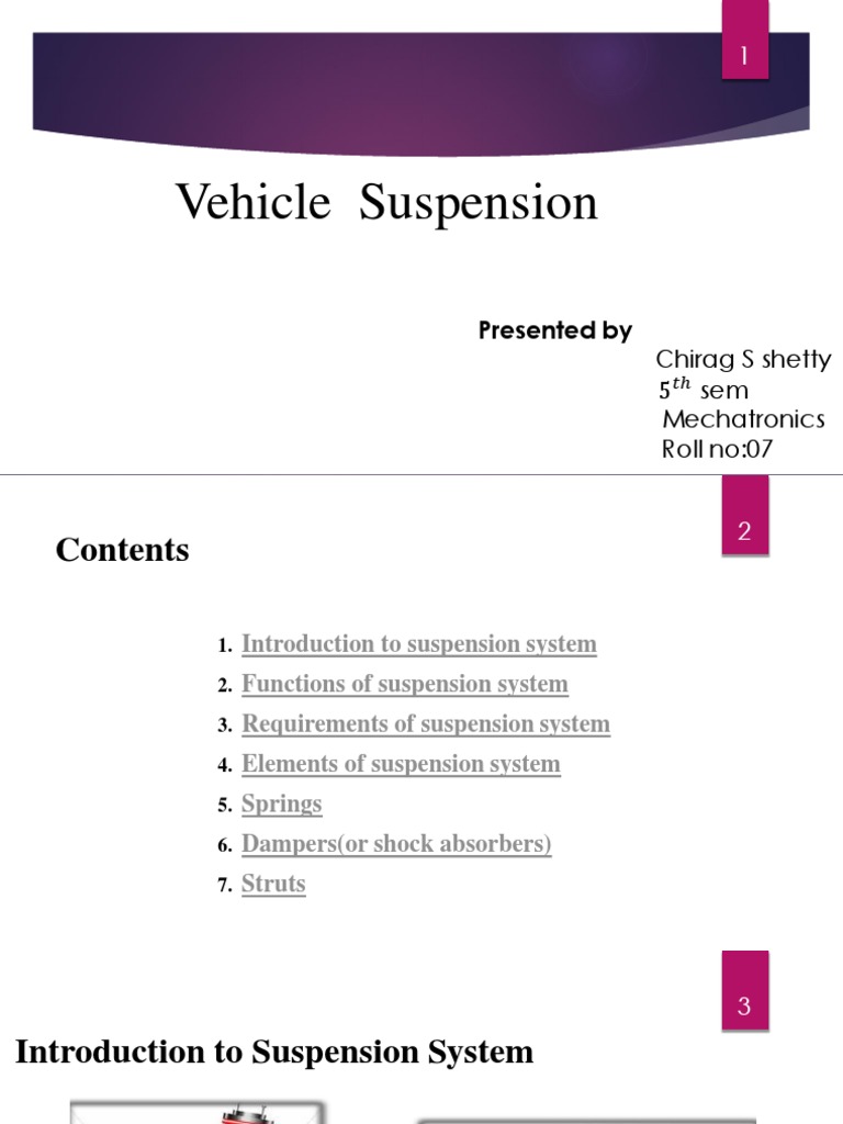 Vehicle Suspension | PDF | Suspension (Vehicle) | Transportation ...