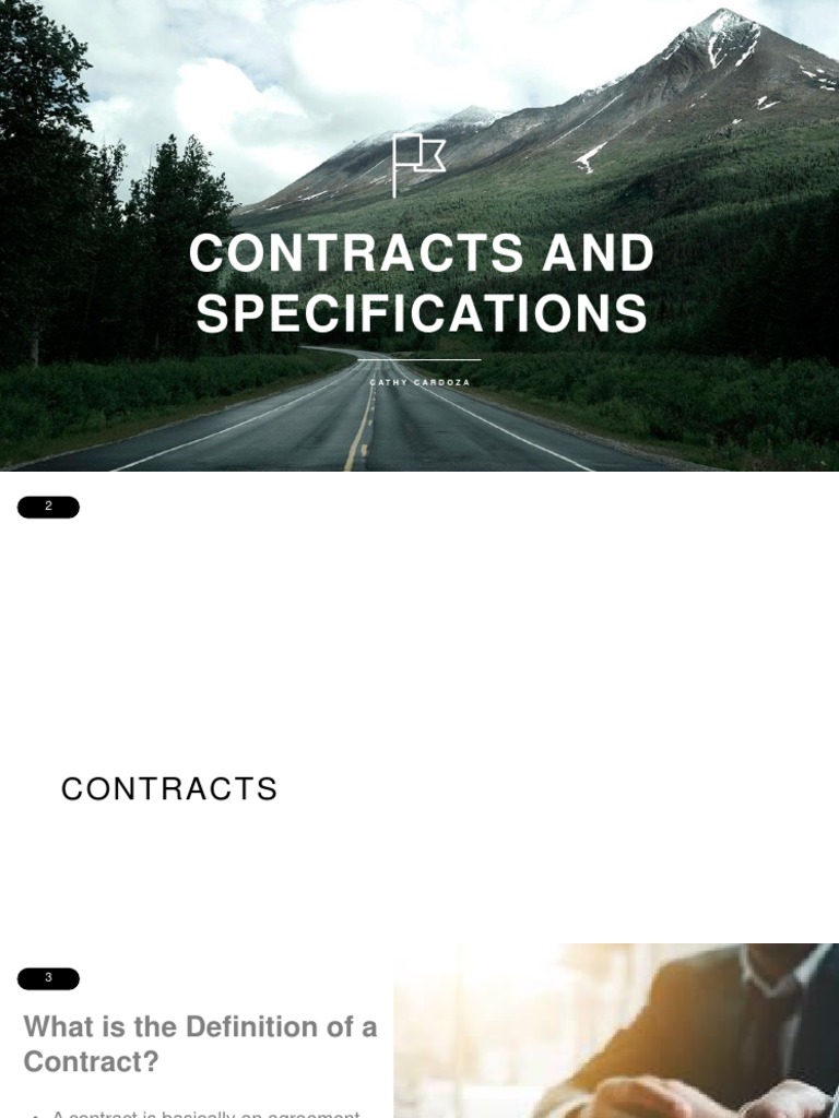 Understanding Construction Specifications | PDF | Offer And Acceptance ...