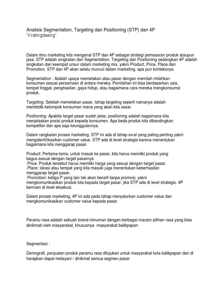 Analisis Segmentation | PDF