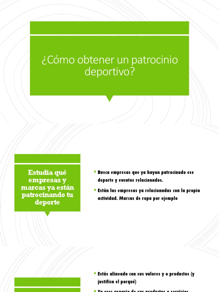 Cómo Obtener Un Patrocinio Deportivo | PDF | Marca | Deportes