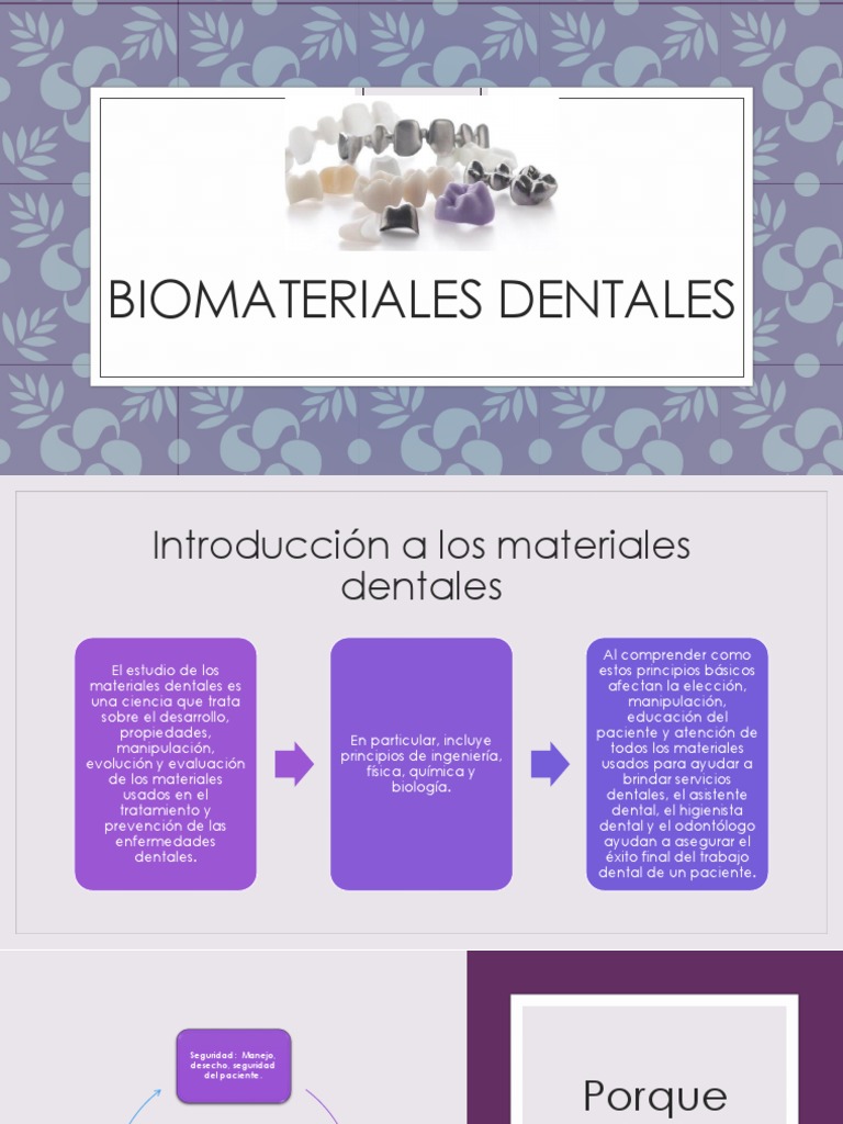 Biomateriales Dentales Clase | PDF | Odontología | Organización ...
