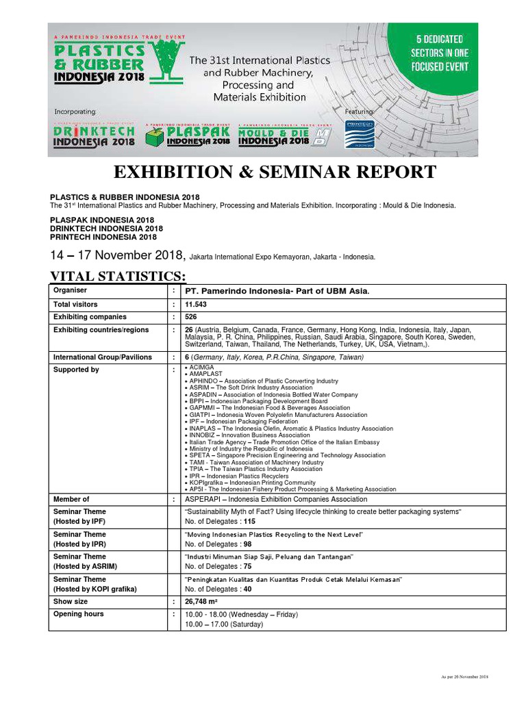 Pri-2018-Exhibition-Report Compressed | PDF | Indonesia | Plastic