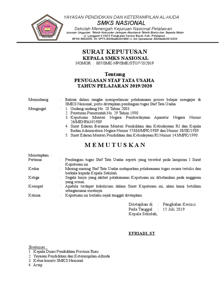 SK Tata Usaha SMK | PDF