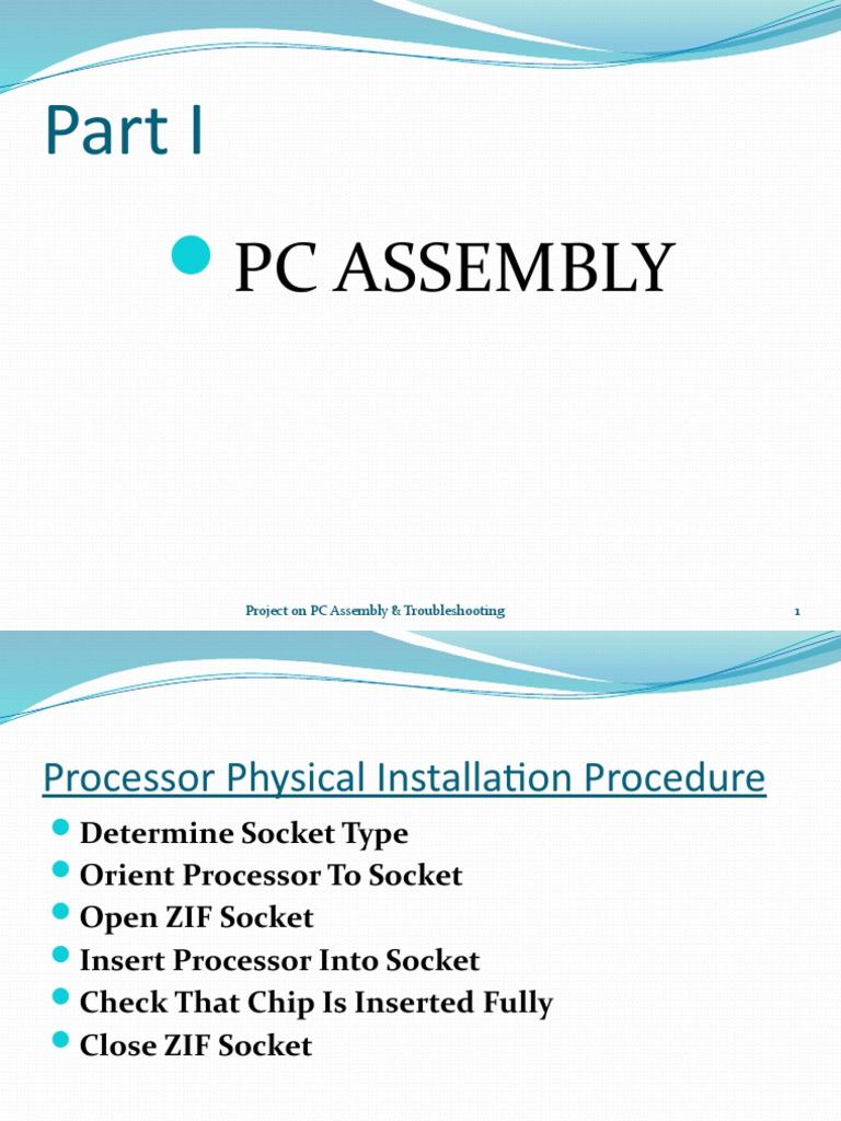 Project On PC Assembly & Troubleshooting 1 | PDF | Personal Computers ...