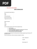 Surat Penunjukan PIC untuk Tender Konstruksi | PDF