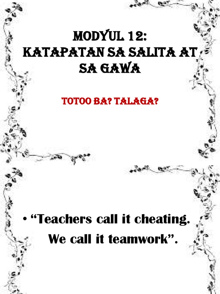 Modyul 12 Katapatan | PDF