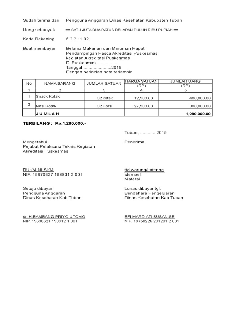 Contoh SPJ Pasca Akreditasi 2019 | PDF