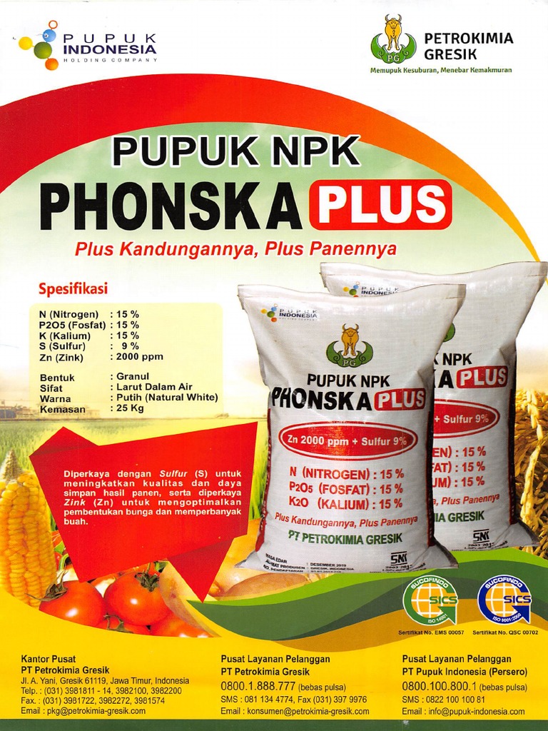 Brosur NPK Phonska Plus | PDF