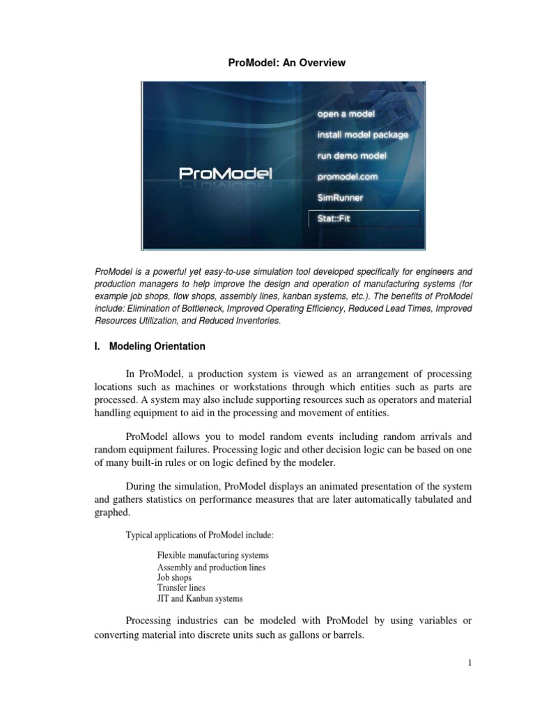 Promodel: An Overview: Modeling Orientation | PDF | Icon (Computing ...