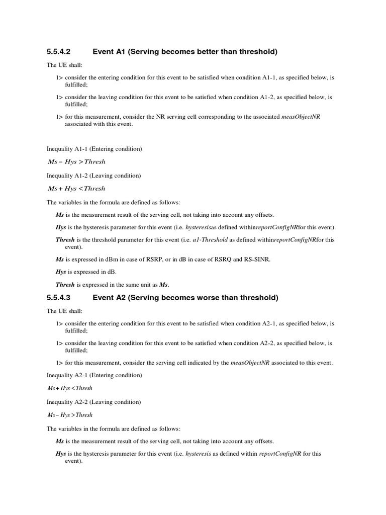 5G NR Event A1 A2 A3 A4 A5 A6 | PDF | Decibel | Teaching Mathematics