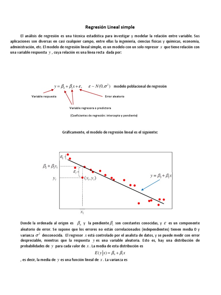 Regresión Lineal Simple y Multiple | PDF | Regresión lineal | Análisis ...
