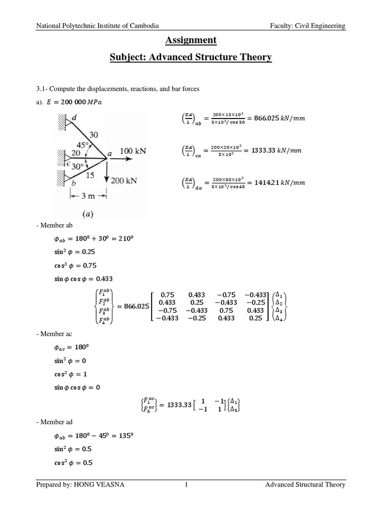 Assignment Subject: Advanced Structure Theory | PDF | Mathematical ...