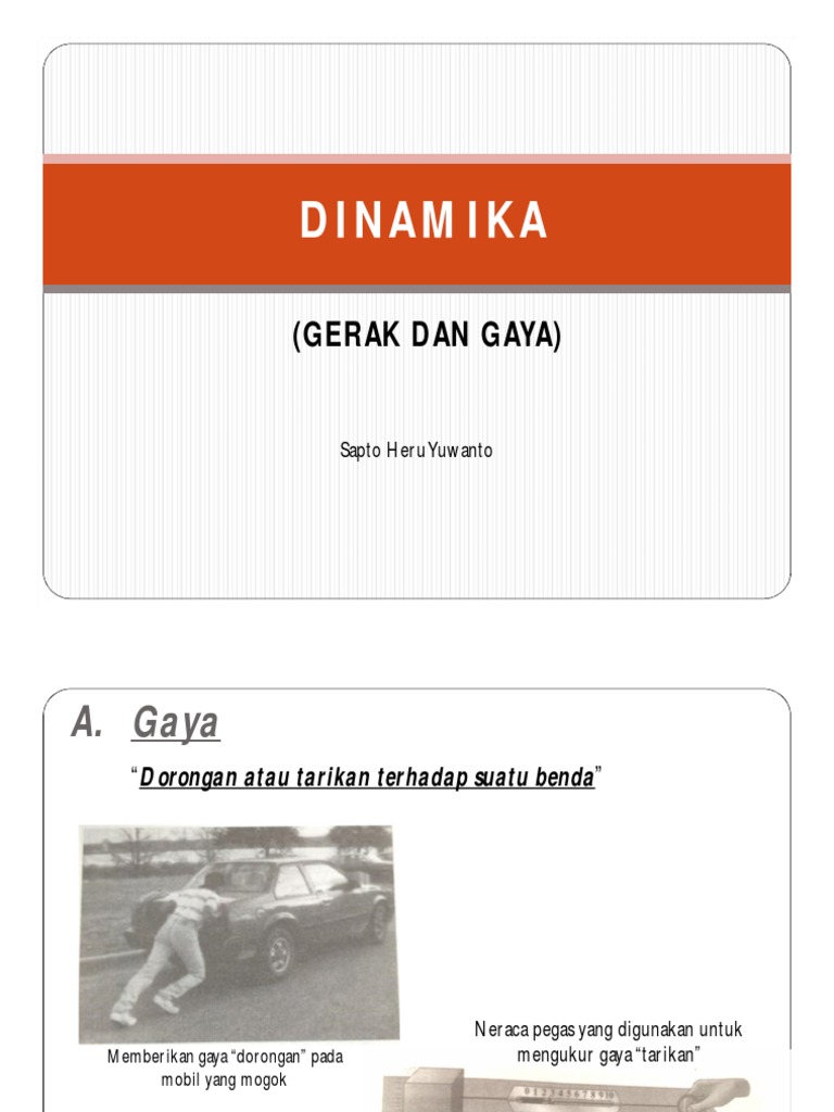 Dinamika, Gerak Dan Gaya | PDF