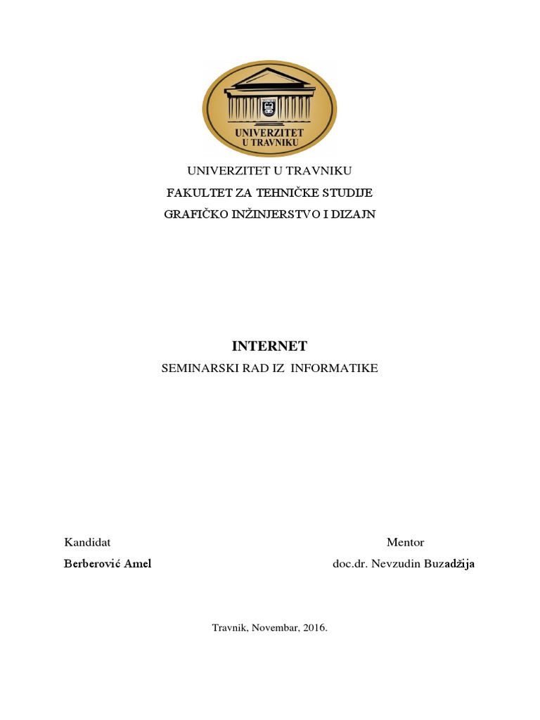 Seminarski Rad Informatika | PDF