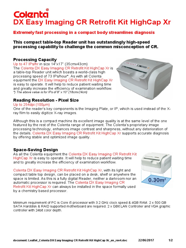 The Colenta DX Easy Imaging CR Retrofit Kit HighCap Xr: A Compact and ...