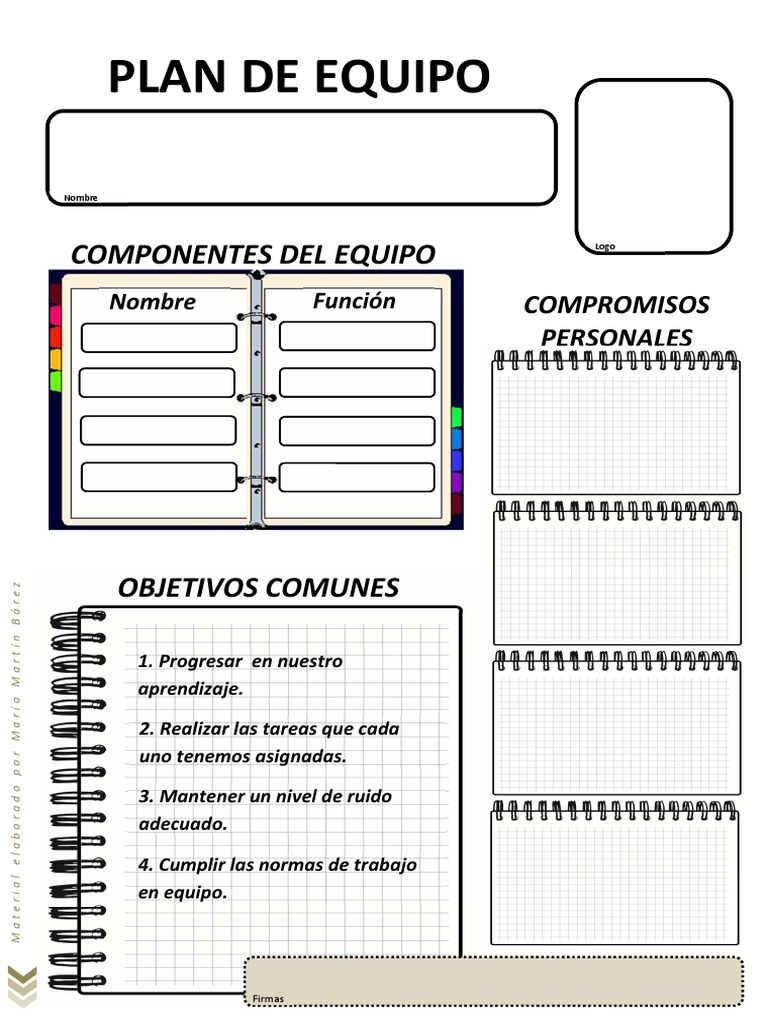 Plan de Equipo Trabajo Cooperativo | PDF