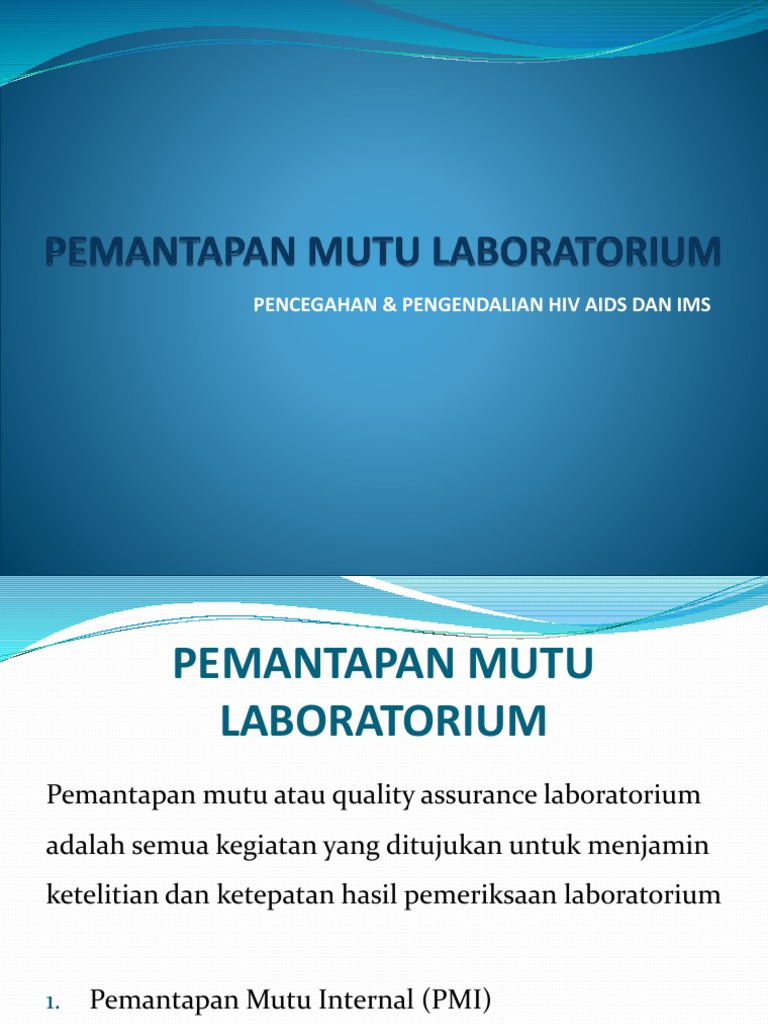 Pemantapan Mutu Lab | PDF
