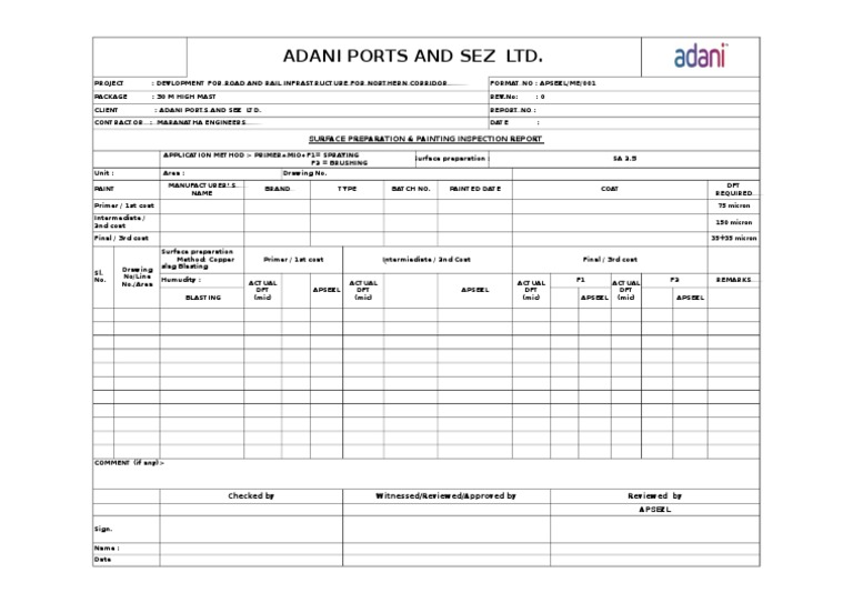 Painting Report Format | PDF | Metalworking | Industrial Processes